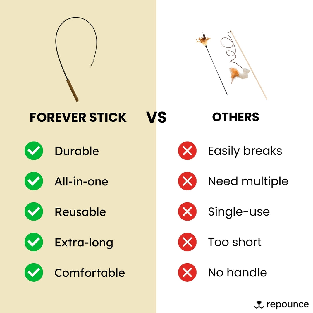Repounce, Home to the Forever Stick - The Unbreakable Cat Toy Wand ...